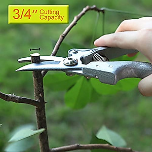 JOYFUL&HOPEFUL Bypass Pruning Shear, Garden Shear Pruner with Precision Blade for Gardening,Trimming Plant Tree Flower