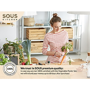 Sous Kitchen Fruit Peeler & Vegetables Peeler for Kitchen - Julienne Peeler & Veggie Peeler with Stainless Steel Blade - Carrot Peeler & Potatoes Peeler with Apple Sharple Peelers (2 Pcs)