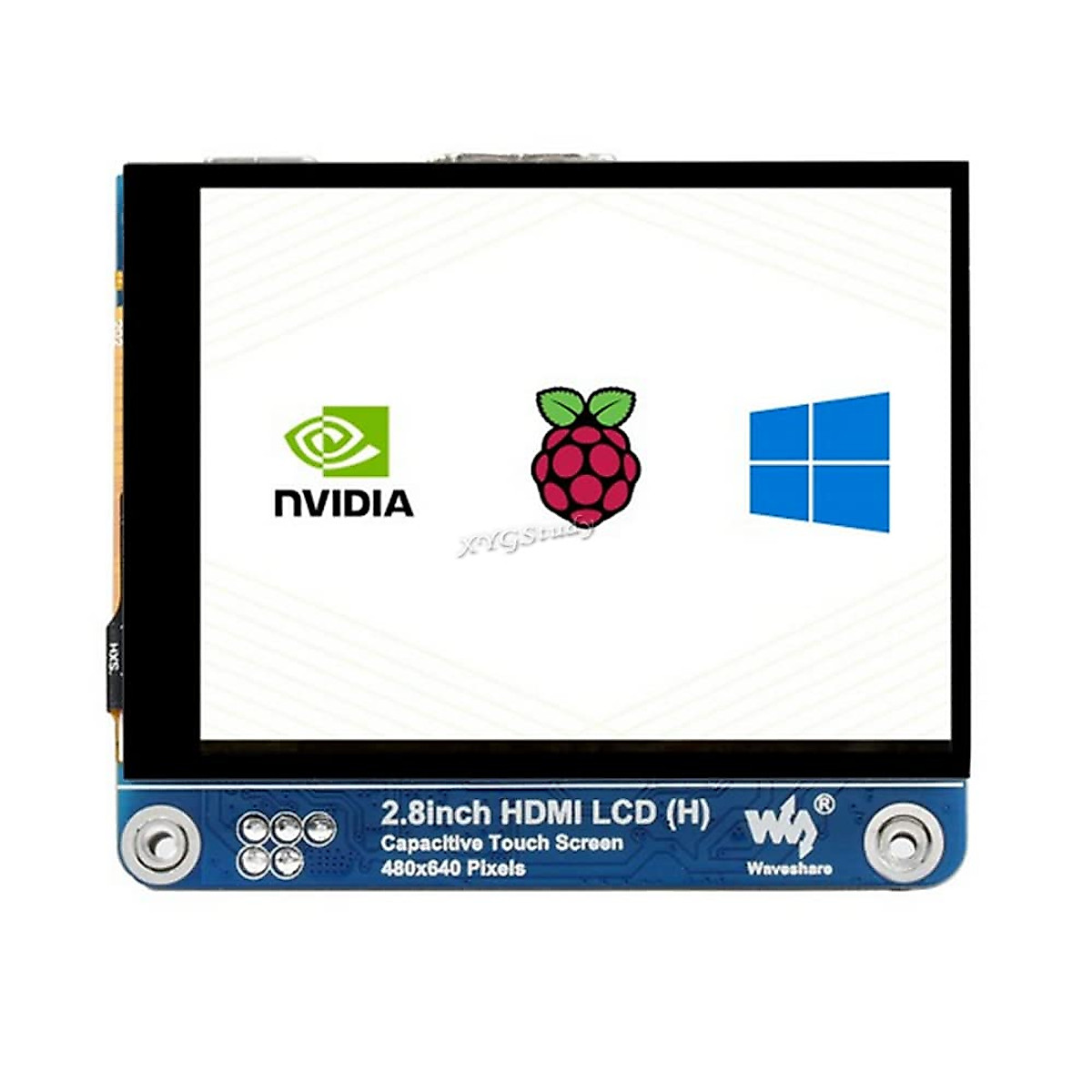 2.8inch HDMI IPS Capacitive LCD Display (H) Resolution 480×640 Adjustable Brightness Fully Laminated Screen Monitor Supports Raspberry Pi 5 4 3 B B+ and AI PC Windows 11/10 / 8.1/8 / 7 @XYGStudy