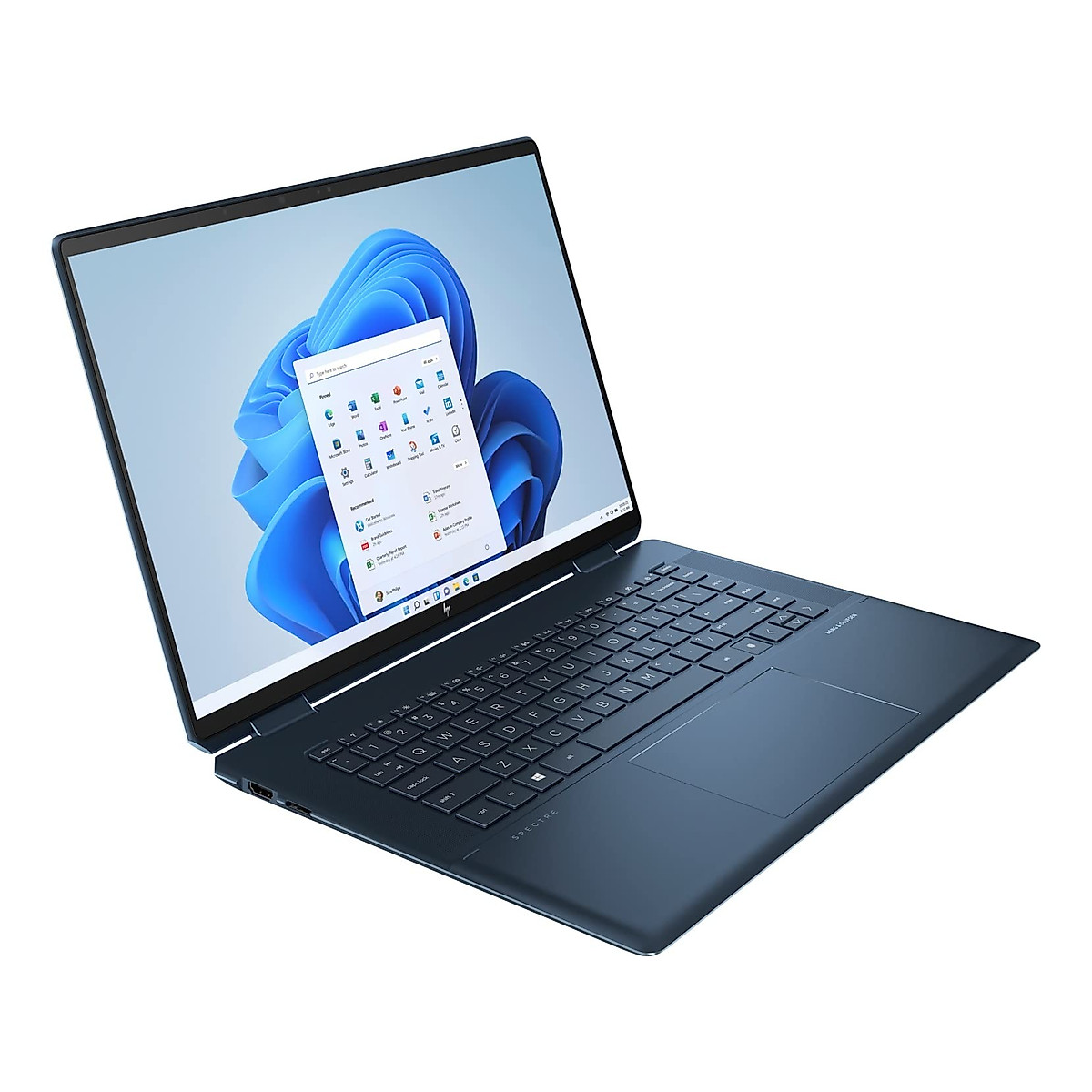 HP Spectre x360 16-Inch 3K Touch Intel Core i7 16GB 512GB SSD Convertible Laptop (Nocturne Blue, ) (Renewed)