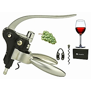Pulisty Bunny Wine Bottle Opener Set With Stand (Silver or Gold),3 options+Bundles, Screwpull Wine Opener Set, Corkscrews for Wine Bottles, Wine Corkscrew Wine Opener, Easy Wine Opener Manual