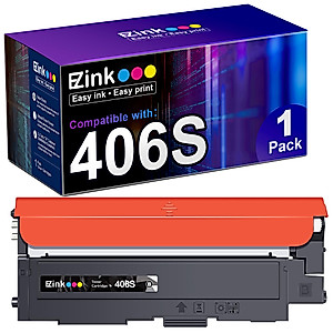 E-Z Ink (TM) Compatible Toner Cartridge Replacement for Samsung CLT-K406S Black (1 Toner) Compatible with CLX-3300 CLX-3305FN CLX-3305FW CLX-3305W SL-C460FW CLP-360 CLP-365W CLP-365 SL-C410W C410FW