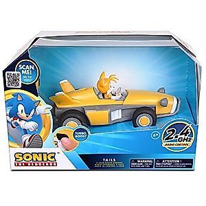 Sonic Racing RC: Tails The Fox - NKOK (603), 2.4GHz Remote Controlled Car with Turbo Boost, Officially Licensed Sega Sonic The Hedgehog, Battery Powered, Ages 6+