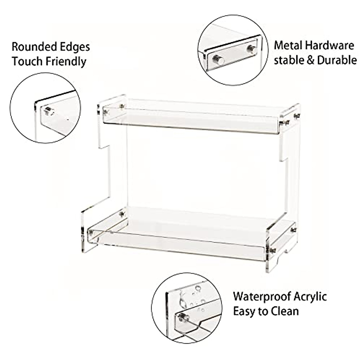 Acliys 2 Tier Bathroom Counter Organizer Acrylic Countertop Organizer Makeup Organizer Perfume Organizer Vanity Organizer Spice Rack Organizer Bathroom Sink Organizer Coffee Station Organizer(Bule)