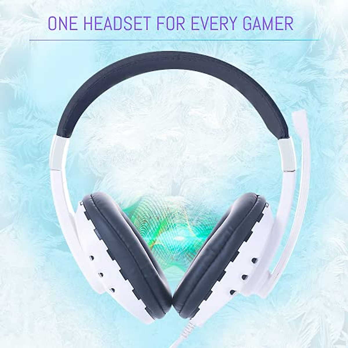 Gaming Keyboard and Mouse and Gaming Headset & Mouse Pad, Wired LED RGB Backlight Bundle for PC Gamers Users - 4 in 1 White Edition Hornet RX-250