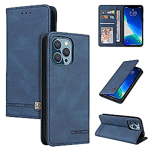 Fansipro Wallet Folio Case for Samsung Galaxy S9 Plus, Premium PU Leather Slim Fit Cover for Galaxy S9 Plus, 2 Card Slots, 1 Transparent Photo Frame Slot, Hardware on Leather, Blue