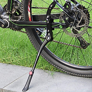 Bike Kickstand, Adjustable Rear Mount Aluminum Alloy Bicycle Kickstand for 26” 28” 700C 24”- 29” inch Adult Bike Mountain bike Road Bike BMX MTB