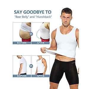Arjen Kroos Men's Compression Shirt Slimming Body Shaper Tank Top Undershirts Tummy Shapewear
