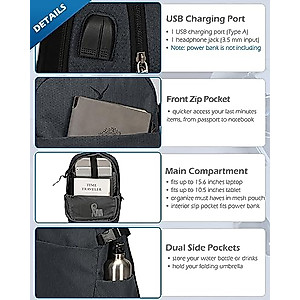 Hynes Eagle 2 in 1 Travel Backpack 22 inches Carry on Luggage 63L Rolling Backpack for Men Women with Packing Cubes 3PCS Set