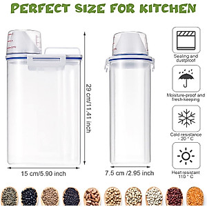 Rice Airtight Storage Container, Rice Storage Bin Cereal Containers Dispenser Storage Containers with Lids Kitchen Storage Bin Rice Holder Container Food Container Sets