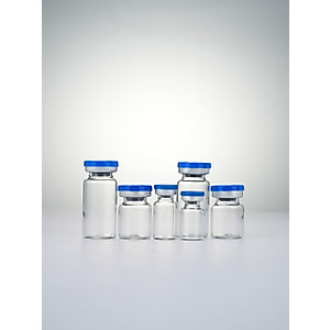 5ml Glass Vials for Injections, Self-Healing Injection Port, Empty Vials for Injections with Sealed Cap (10 Pack)