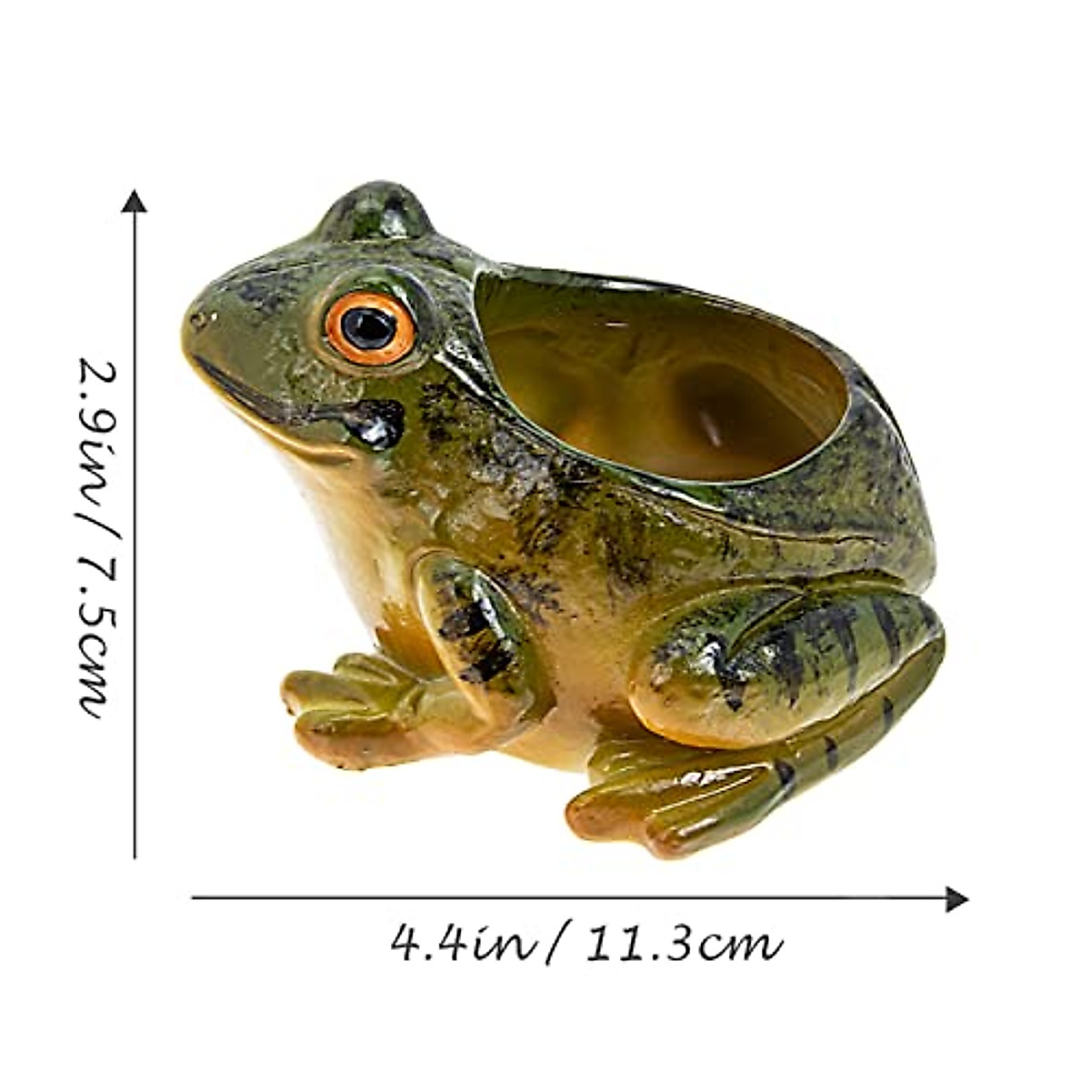 Hemoton Frog Planter, Ceramic Frog Shaped Plant Pot/Bonsai Pot/Flower Pot/Succulent Planter Multipurpose Pot for Indoor Home Desk Decoration