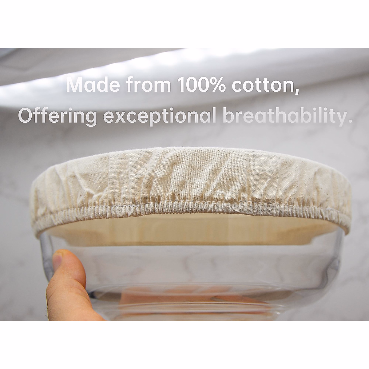 4 Pack sourdough bowl cover, Organic Reusable Cloth bowl cover for proofing, fits 5”-8.5” Diameter bowl and Jar mouth - Unbleached, Perfect for Fermentation Jars (4 Pack - Large)