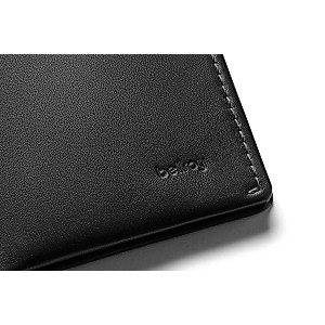 Bellroy Note Sleeve, Slim Leather Wallet, RFID Editions Available (Max. 11 Cards and Cash) - Black