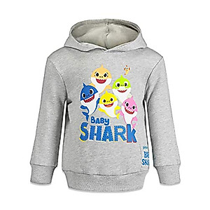 Pinkfong Baby Shark Toddler Boys Fleece Pullover Hoodie Grey 4T