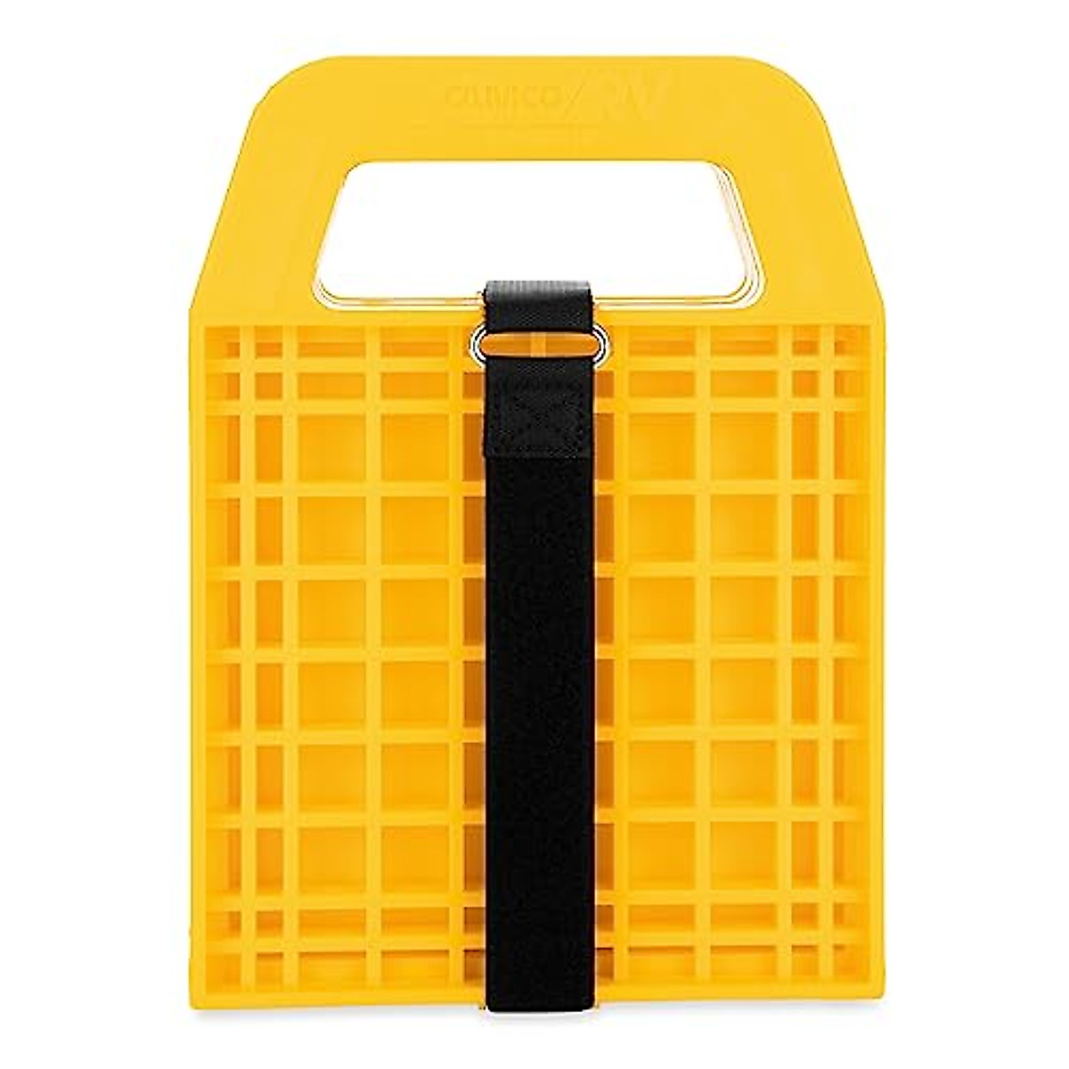 Camco Camper/RV Stabilizing Jack Pads | Features Interlocking Design & Includes Handy Strap for RV Storage and Organization | Molded of Strong UV Stabilized Polypropylene | 4-Pack (44595)