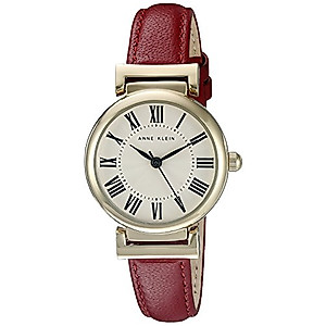 Anne Klein Women's Leather Strap Watch