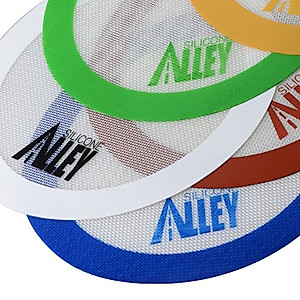 Non-stick Mat Pad [5 Fun Colors] - Silicone Rolling Baking Pastry Placemat Large Round 9.5" - (Value Pack - Set of 5)