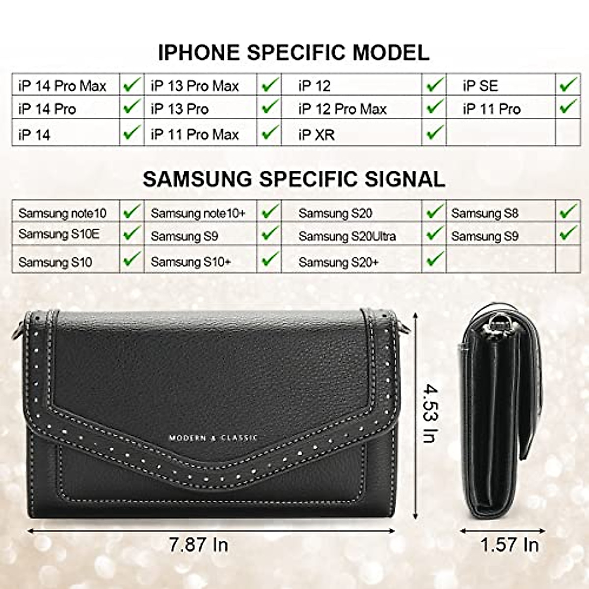 MEITRUE Crossbody Bags For Women,Wallet Phone Purse Shoulder handbags Multi-Function Small RFID Clutch Card Holder