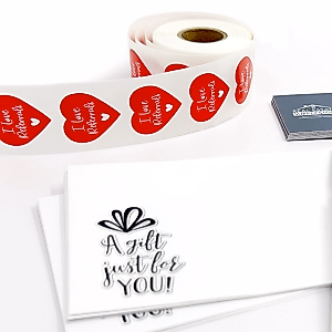 Heart Shaped I Love Referrals Stickers - Great Real Estate Agents and Sales Supplies (Large Heart, I Love Referrals - Red)