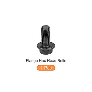 METALLIXITY Flanged Hex Head Bolts (M16x35mm) 1pcs, Hexagon Serrated Flange Bolt Fully Thread Screw - for House Construction Hardware Fasteners