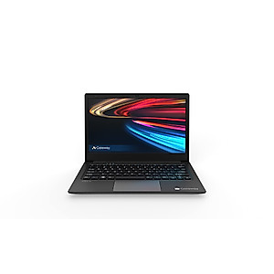 Gateway 14.1inch Ultra Slim Notebook, FHD, Intel Celeron, Dual Core, 4GB 64GB, Tuned by THX Audio, Mini HDMI, Cortana, 1MP Webcam, Windows 10 S, Microsoft 365 Personal 1-Year Included, Black(GT141BK)