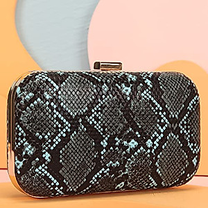 Fawziya Evening Bags And Clutches For Women Snakeskin Clutch-Green