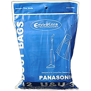 Panasonic 12 Pack Type U, U3 Upright Vacuum Cleaner Bags 60-2426-04, White