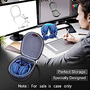 XANAD Hard Case for Kids Headphone - Elecder i37 / Noot K11 / iClever HS14 Foldable Wired On-Ear Headset (The Headset is not Included)
