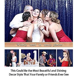 ShinyBeauty PHOTOBOOTH Background Best Choice-4FTx7FT-Sequin backdrops, Sequin Fabric,Wedding backdrops,Rust Backdrop,Sequin Curtains,Photography Backdrop (Buy it Now) (4FTx7FT, Navy Blue)