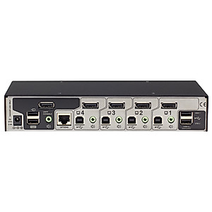 Black Box 4-Port Wizard Desktop KVM Switch DisplayPort USB
