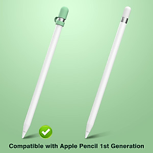 Jelanry Magnetic iPencil Cap Replacement with Silicone Cap Holder for Apple Pencil 1st Gen, Anti-Lost Protective Cover Pencil Accessories for iPad A16 11th 10th 9 8 7 6 Air Mini Pro(2 Cap+4 Cap Cover)