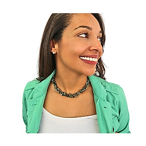 MGR MY GEMS ROCK! BjB 70 Inch 4MM Faceted Natural Fancy Jasper Beaded Light Weight Endless Infinity Long Necklace