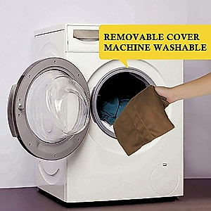 Fowong Adjustable Under Door Noise Stopper 30" to 36" Double Side Draft Stopper Gap Seal up to 1.5" Dustproof Soundproof Brown