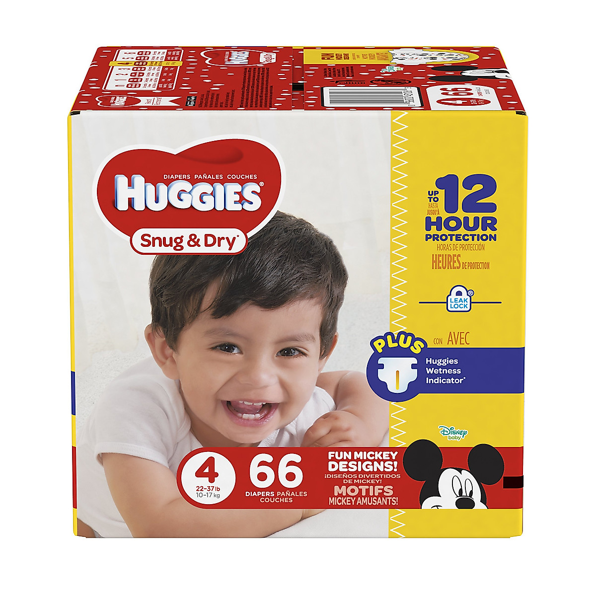 HUGGIES Snug & Dry Diapers, Size 4, 66 Count, BIG PACK (Packaging May Vary)