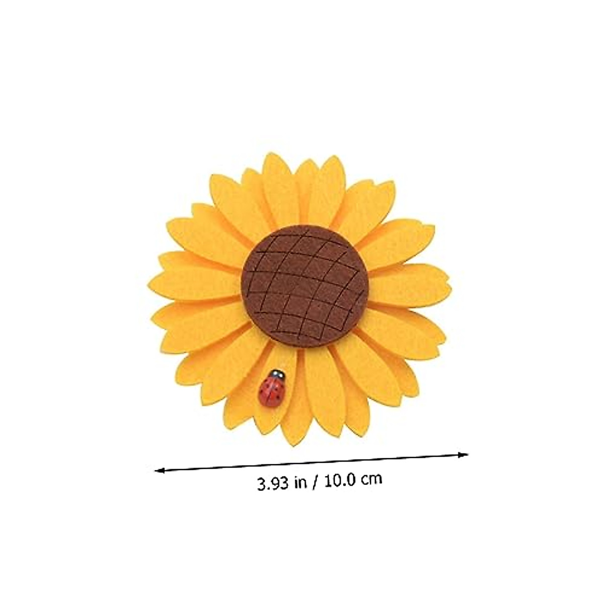 Garneck 6 Pcs Sunflower Curtain Buckle Magnetic Curtain Clips Sunflower Curtain Holdbacks Metallic Curtain Tie Buckle Curtain Tie Backs Curtain Fastener Decorate Non-Woven Fabric Delicate