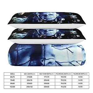 gscm Hellr_aiser 3 Pieces Bedding Sets 86"x70" 1 Duvet Cover and 2 Pillow Shams Funny Bedroom Accessories