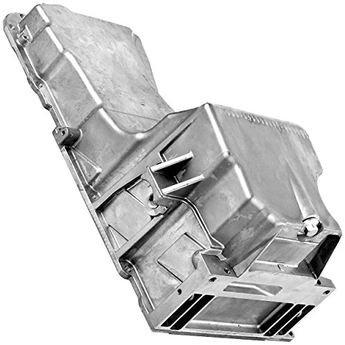 APDTY 375246 Engine Oil Pan Assembly w/Drain Plug (Aluminum, 4.8L 5.3L 6.0L LS Engine; Replaces 12579273, 11562588, 264315, GMP53A)