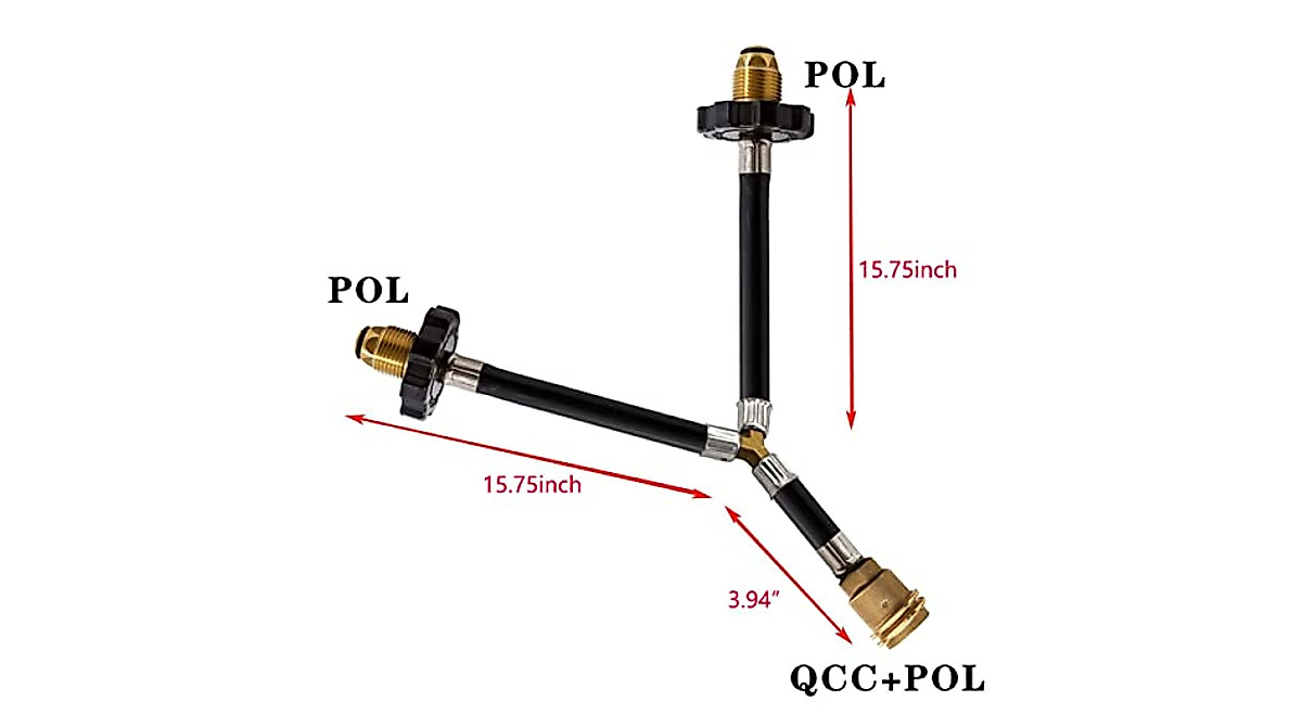 Connect 2 Propane Tanks: METER STAR Y Splitter Kit 350PSI