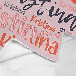 Custom Blanket for Baby Boys Girls Personalized Baby Blankets with Name Personalized Blankets for Adults Kids Custom Baby Blanket with Name Customized Baby Girl Gifts for Birthday Christmas 60"x80"