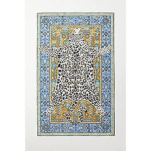 Persian Traditional Wool Area Rugs by Allen Home | Durable | 100% Wool, Hand Tufted | Living Room, Dining Room, Bedroom, and Entryway Area Rugs | 8’ x 10’ | Octavia Leopard