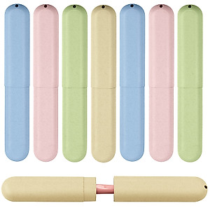 Oomcu Pack of 8 Travel Toothbrush Case, 4 Color Toothbrush Case Holder Portable Breathable Toothbrush Storage for Home, Camping, School, Travel