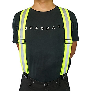 MELOTOUGH Reflective Safety Suspenders|Work Suspenders with Hi Viz Reflective Strip Hold Up Tool Belt Suspenders