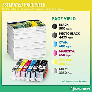 S SMARTOMNI Compatible 270 271 XL Ink Cartridge Replacement for Canon PGI-270XL CLI-271XL to use with PIXMA TS8020 TS9020 MG7720 (1 Black 1 Photo Black 1 Cyan 1 Magenta 1 Yellow 1 Grey) 6-Pack