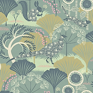 Wudnaye Floral Peel and Stick Wallpaper Vintage Contact Paper for Cabinets 17.7 inch x 118.1 inch Green Removable Wallpaper Self Adhesive Wallpaper Vintage Peacock Wallpaper for Bathroom Decor Vinyl