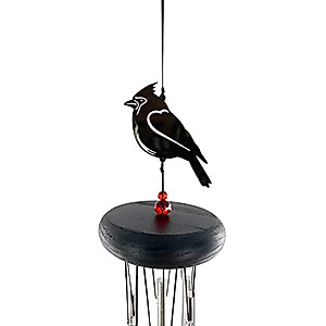 Cardinal Memorial Gift for Loss of Mother Personalized Wind Chimes Red and Diamond with Metal Through the Strongest of Storms Circle in Remembrance by Weathered Raindrop