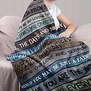NAZZIUL Dad Birthday Gift,Gifts for Dad Blanket,Dad Gifts from Daughter - Dad Gifts from Son, Gifts for Daddy,Father Gifts,Gifts for Dad Who Wants Nothing,Dad Gift Ideas Throw Blanket 60"x50"