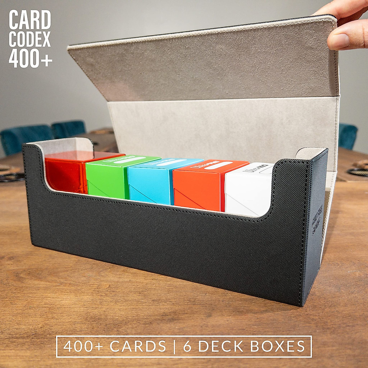 Guilt Free Gaming Card Codex 400+ | TCG Deck Storage - Holds Sleeved Cards, Deck Boxes, and More. Protection for your Collection