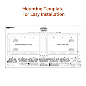 Amazon Basics Low Profile TV Wall Mount with Horizontal Post Installation Leveling for 32-Inch to 86-Inch TVs