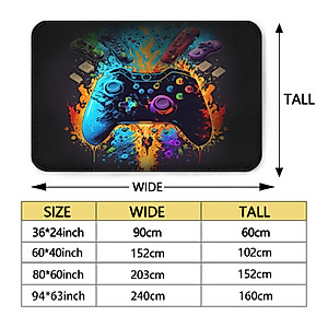 NEBOTON Gaming Rug - Game Room Rug for Boys Bedroom, Gamer Carpet for E-Sports Game Room or Living Room 60x40 inches